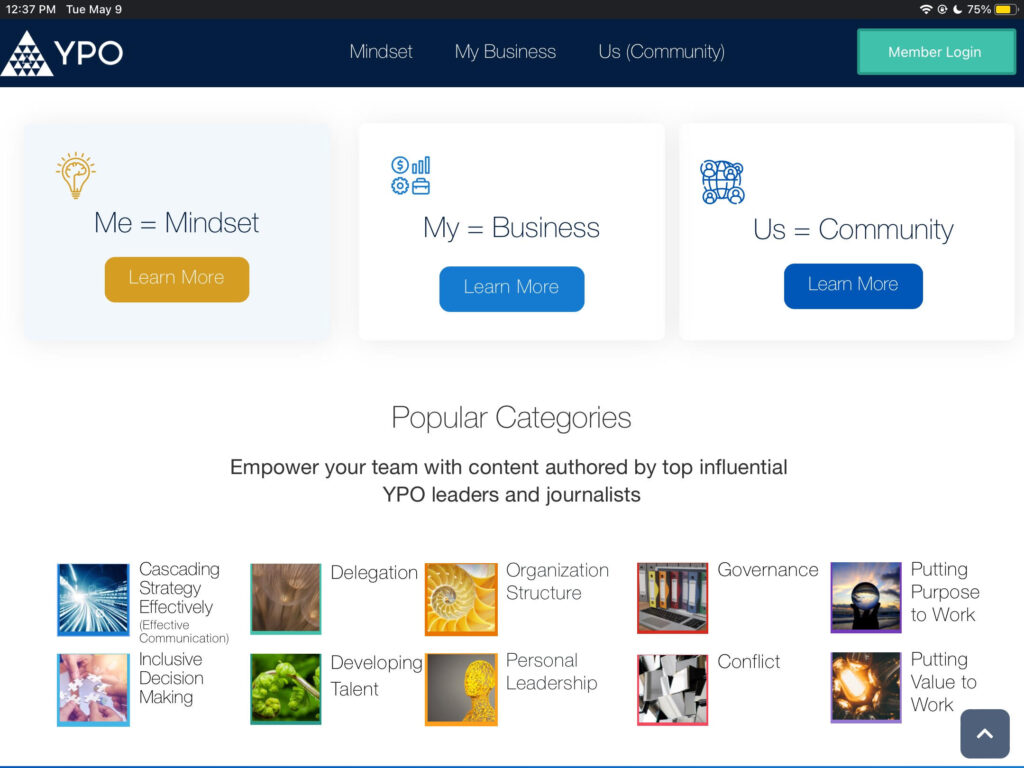 YPO Leadership Development Toolkit Brand Identity and Web Development ...